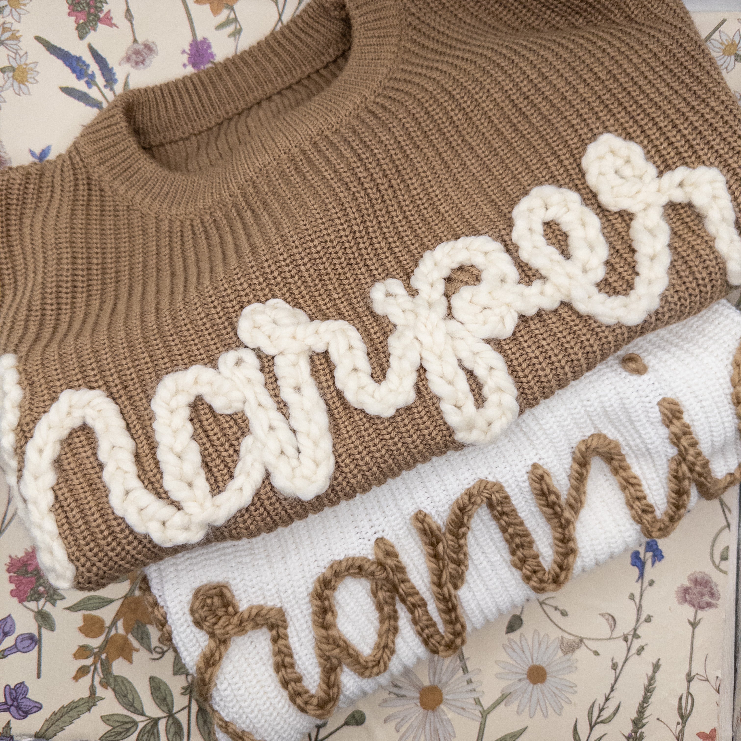 Custom-Made Hand Embroidered Sweaters – Knit Knot